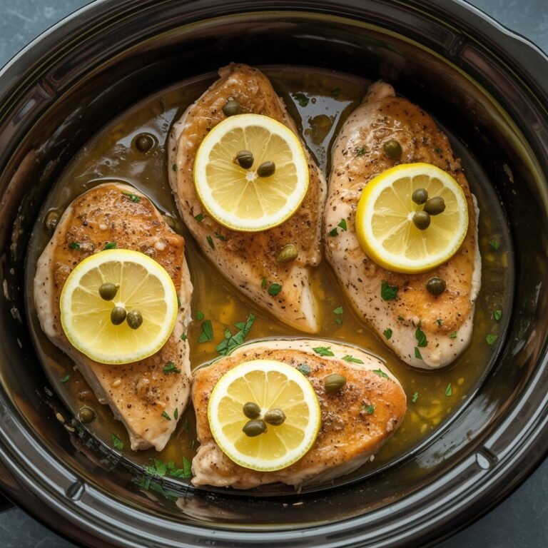 Delicious Crockpot Chicken Piccata - Tidy Tastes