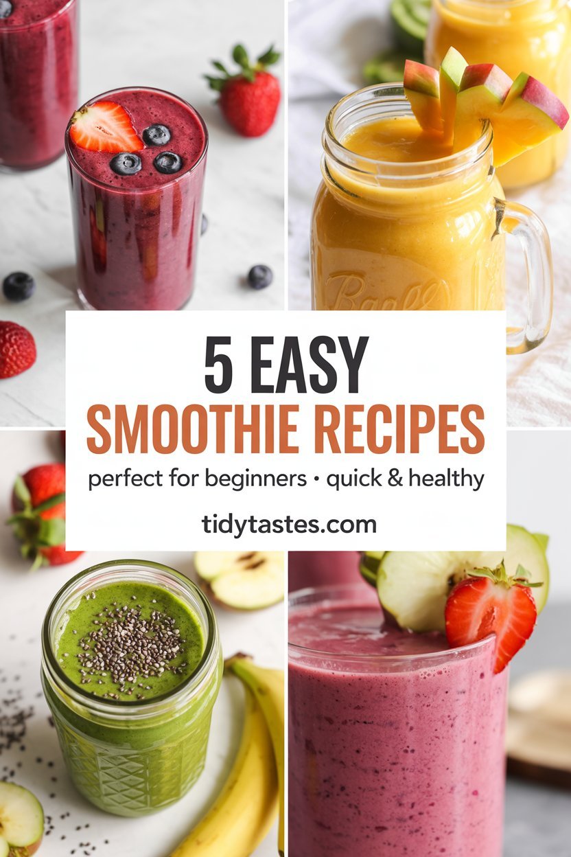5 Easy Smoothie Recipes for Beginners - Tidy Tastes